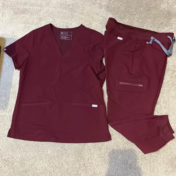 Figs | Other | Figs Scrub Set Burgundy | Poshmark